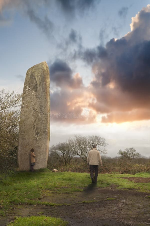 Menhir stock image. Image of light, high, coast, protect - 19770567