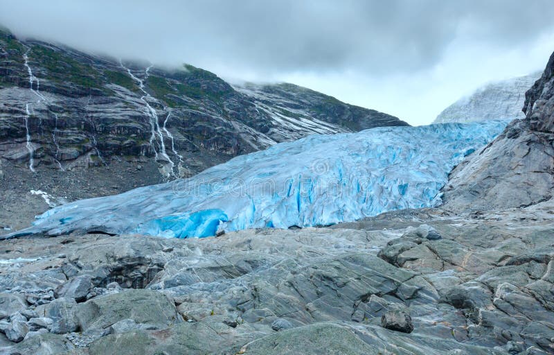 Mening Aan Nigardsbreen-Gletsjer (Noorwegen) Stock Foto - Image of reis ...