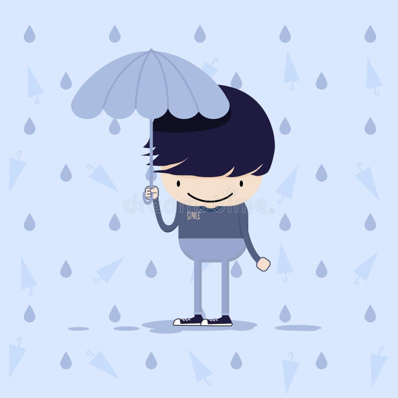 Dia chovendo feliz ilustração do vetor. Ilustração de bookmark - 12261290