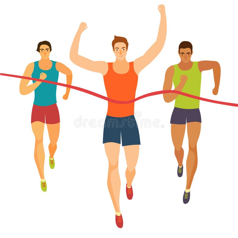 Meta Running Dinâmico Do Cruzamento Do Homem Ilustração do Vetor ...