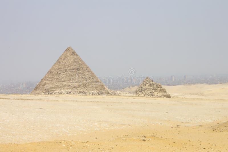 Menkaure Pyramid and Its Proxies Stock Image - Image of pyramid, sandy ...