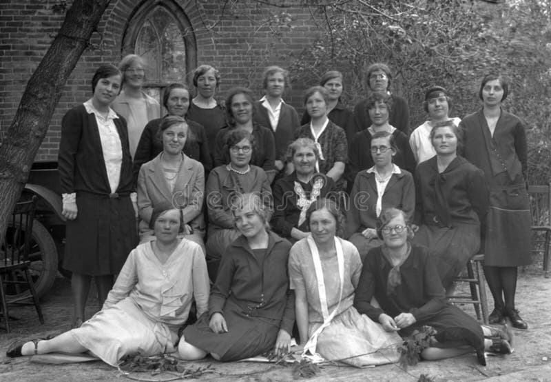Mennonite Girls Group Picture. Image: 224135694