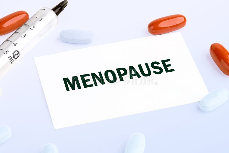 Menopause Creative Concept. Menopause Word Letters Text on a White ...