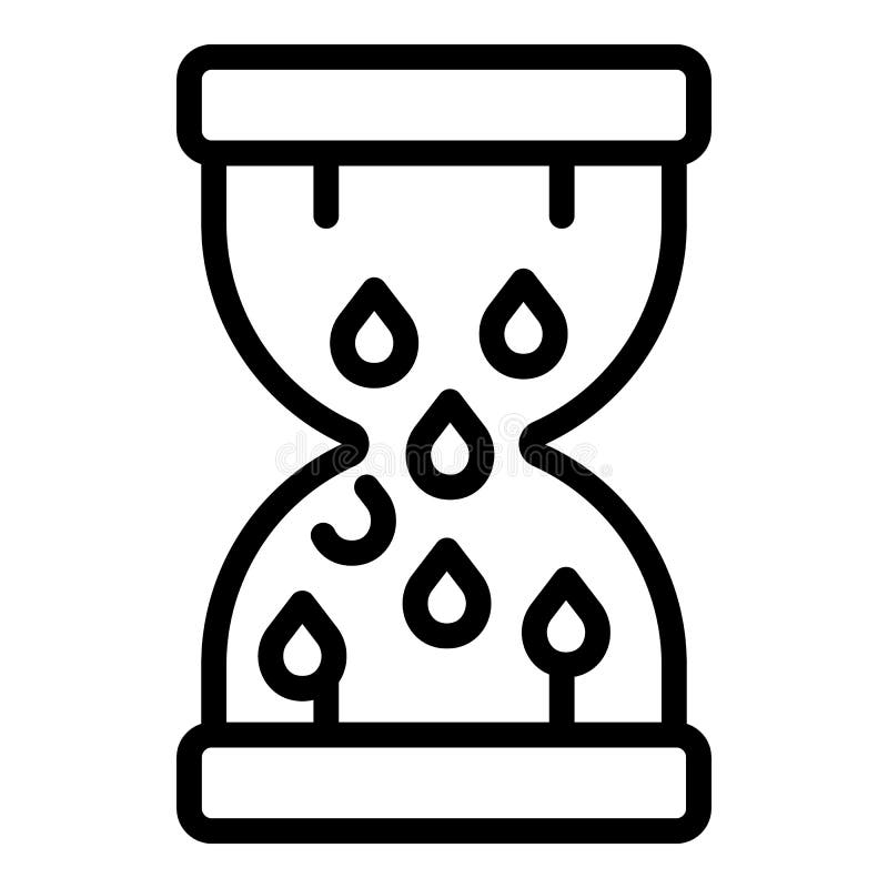 Menopause Hourglass Icon Outline Vector Woman Hormone Stock Vector