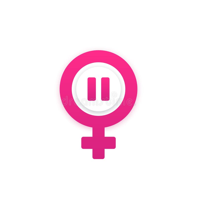 Menopause Icon on White, Vector Design Stock Vector - Illustration of ...