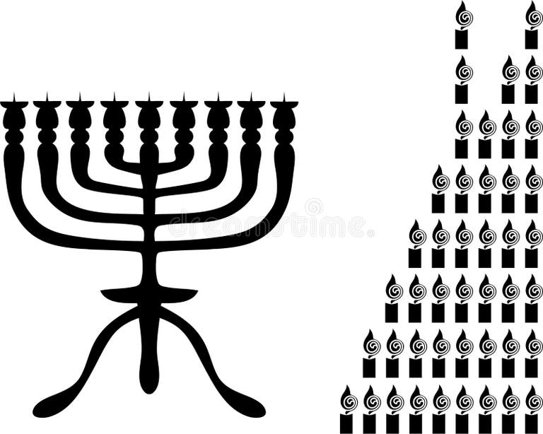 Menora Stock Illustrations – 3,336 Menora Stock Illustrations, Vectors ...