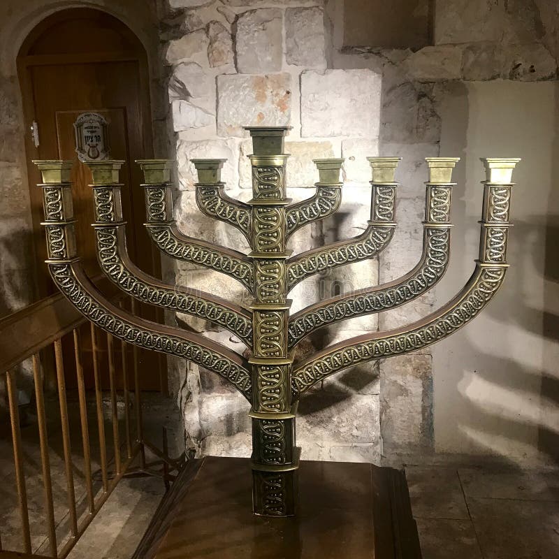 A Menora on the Mount Zion. Editorial Stock Photo - Image of arch ...