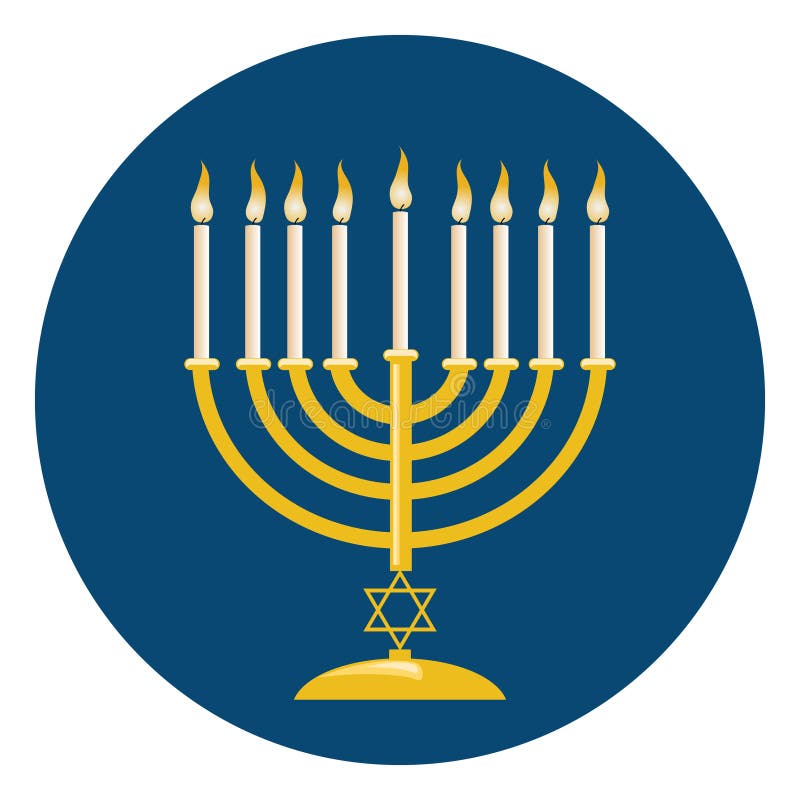 Menora Voor Chanoekaviering Vector Illustratie - Illustration of ...