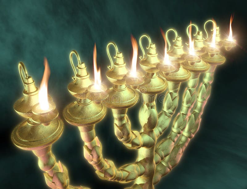 Menorah stock illustration. Illustration of jewish, lampstand - 21336063