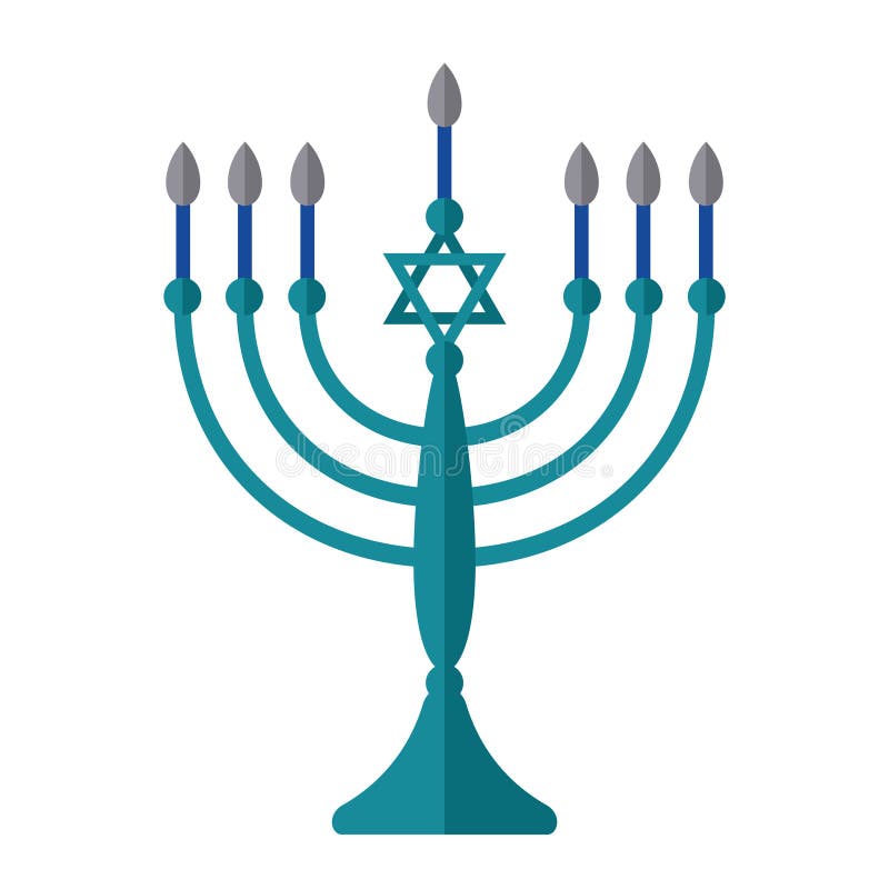 Menorah Icon in Outline Style Stock Vector - Illustration of jerusalem ...