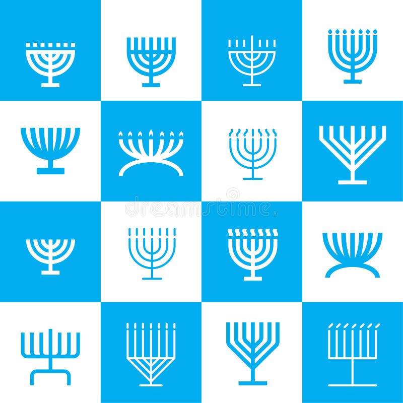 Menorah icons pattern stock vector. Illustration of icons - 78942193