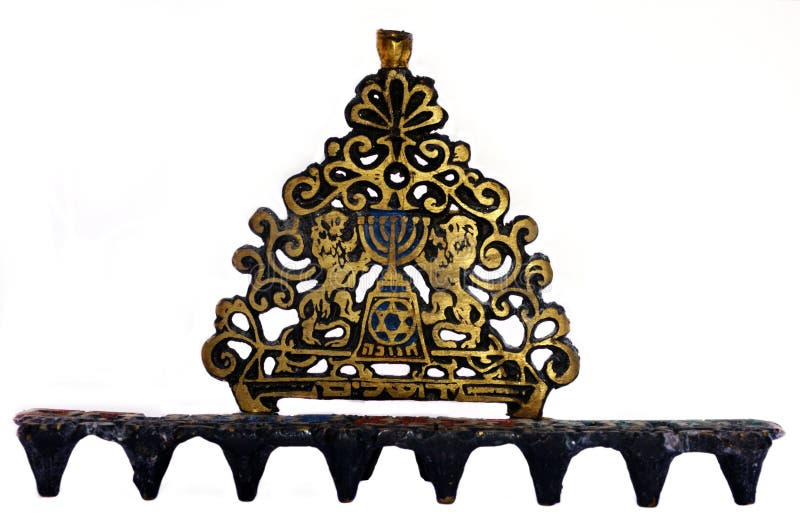 Menorah for the Jewish Festival Stock Photo - Image of holiday, hebrew ...
