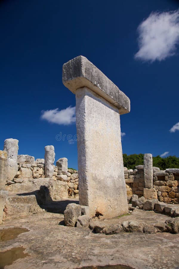 Menorca great taula stock image. Image of prehistoric - 17620931