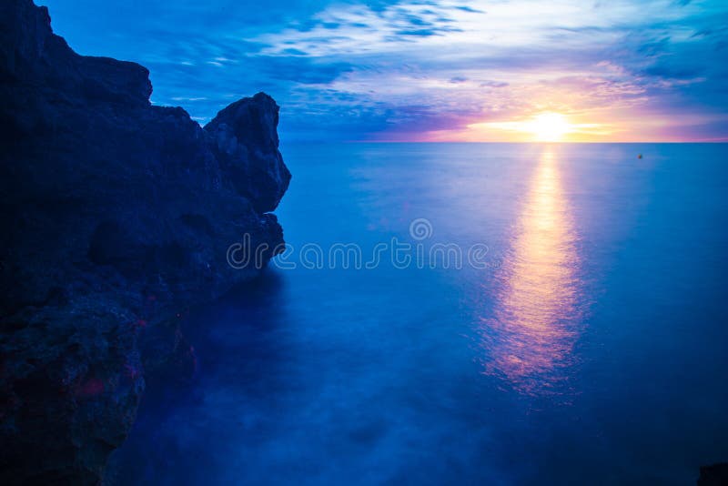Menorca sunset stock photo. Image of hour, cala, sunset - 161229500