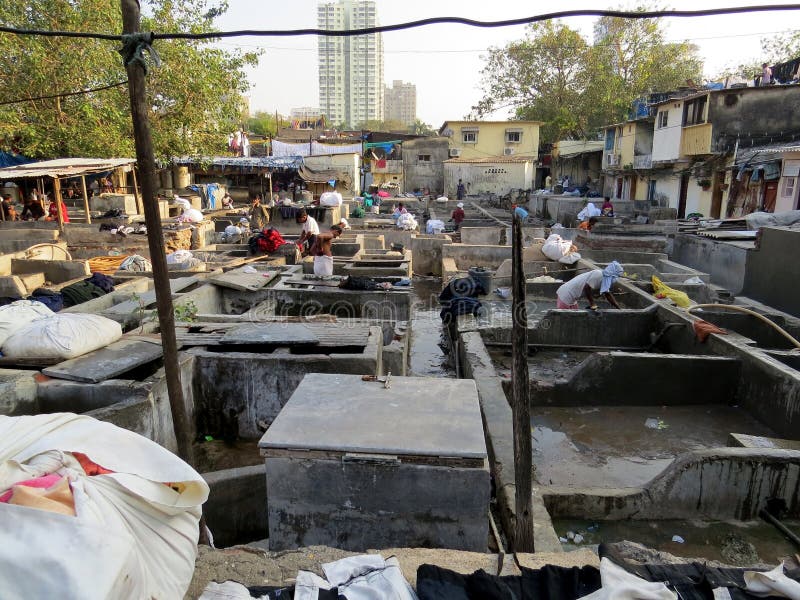 Menos Conocido Dhobi Ghat Mumbai India. Foto editorial - Imagen de ...