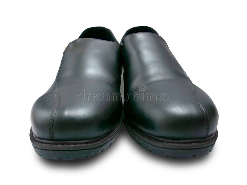 Mens Black Leather Shoes, Cut Out Isolated on White Stock Image - Image ...