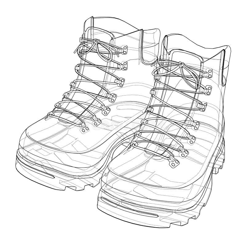 Mens Boot Concept. 3D Illustration Stock Illustration - Illustration of ...