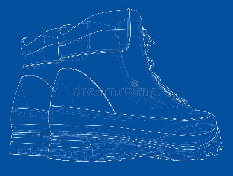 Mens Boot Concept. 3D Illustration Stock Illustration - Illustration of ...