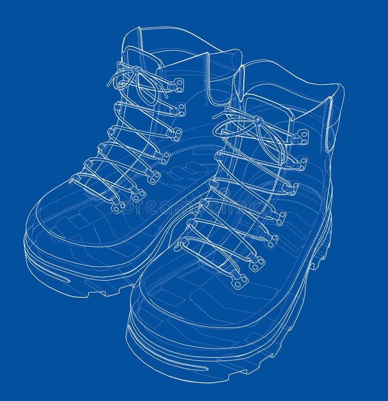 Mens Boot Concept. 3D Illustration Stock Illustration - Illustration of ...