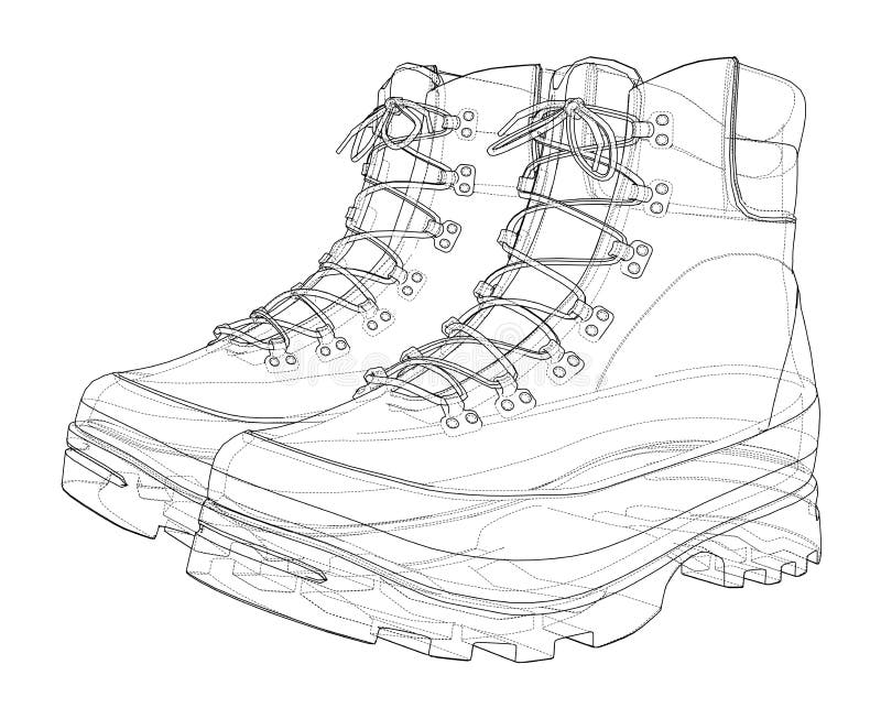 Mens Boot Concept. Vector Rendering of 3d Stock Vector - Illustration ...
