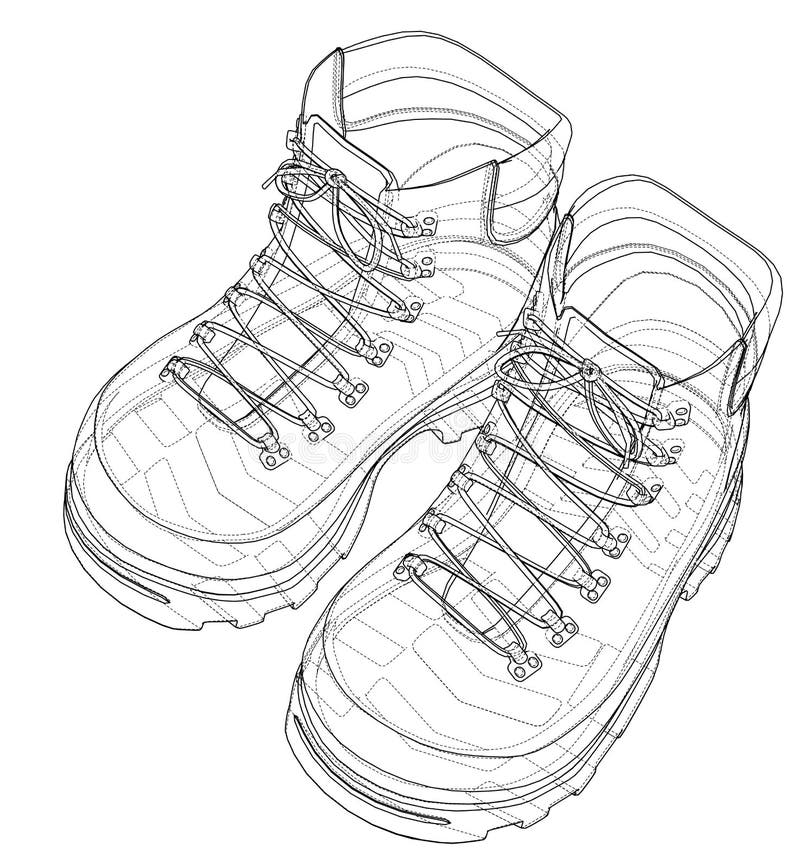 Mens Boot Concept. Vector Rendering of 3d Stock Vector - Illustration ...