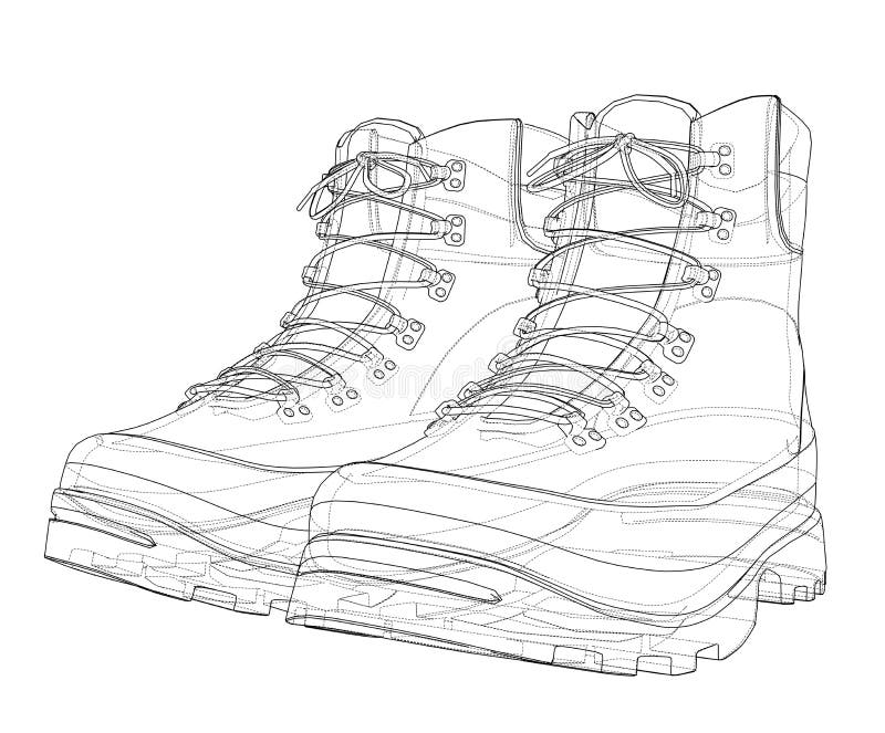 Mens Boot Concept. Vector Rendering of 3d Stock Vector - Illustration ...