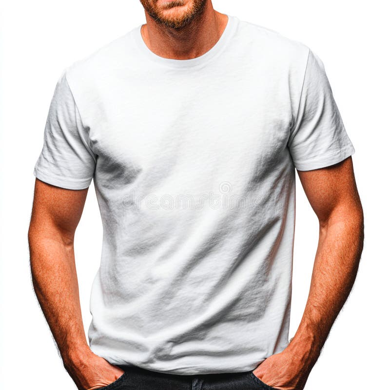 Mens Classic White TShirt Perfect for Everyday Wear Stock Illustration ...