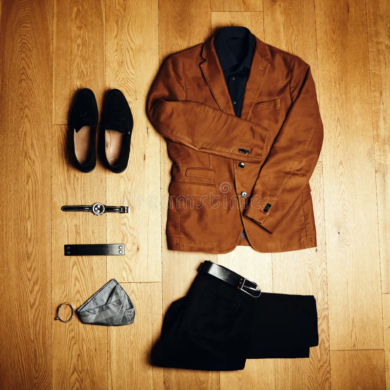 Mens Clothes and Accessories Stock Image - Image of clothing, patch ...