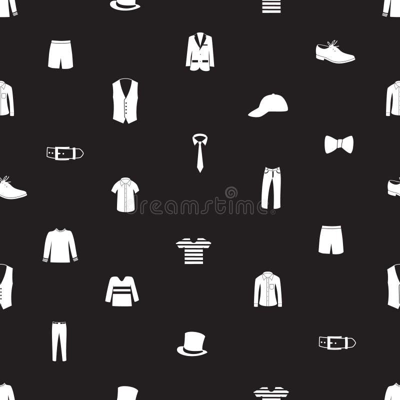 Mens Clothing Icon Pattern Eps10 Stock Vector - Illustration of graphic ...