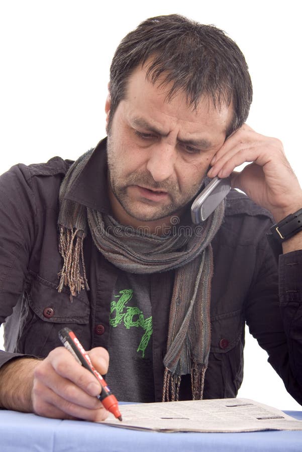 Man Die Een Telefoongesprek Voert Stock Afbeelding - Image of bedrijf ...