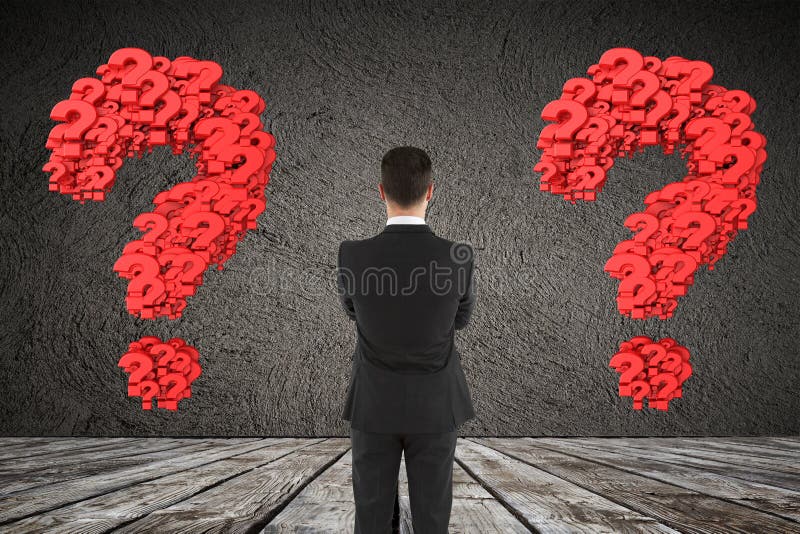 Mens Die Vraagteken Bekijken Stock Afbeelding - Image of hoofd ...