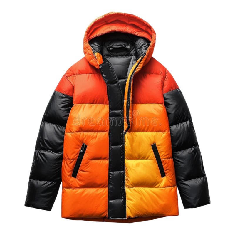 PNG Mens Long Down Jacket Against Transparent Background Stock ...
