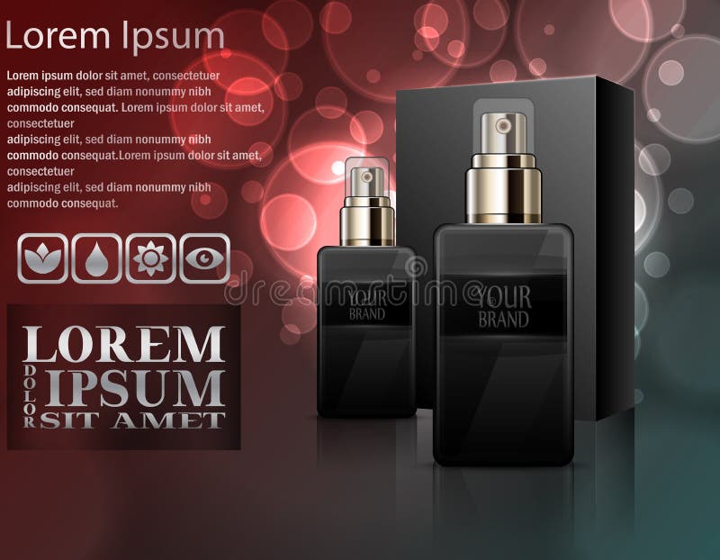 Mens Perfume with Package Box Stock Vector - Illustration of perfume ...