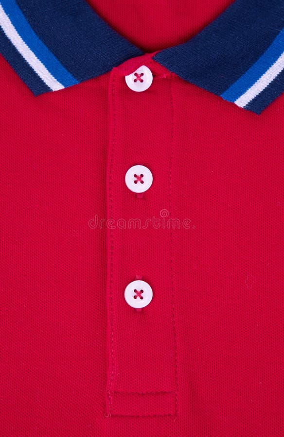 Red Polo Shirt stock photo. Image of cloth, blue, striped - 129402408