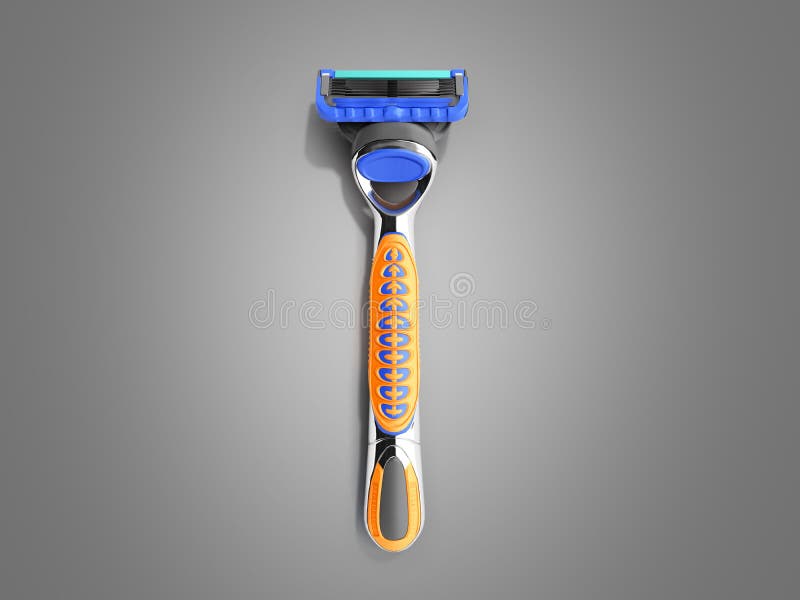 Mens Razor 3d Render on Grey Background Stock Illustration ...