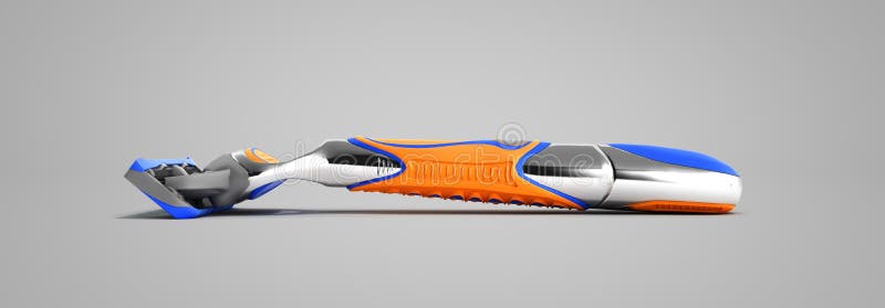 Mens Razor 3d Render on Grey Background Stock Illustration ...
