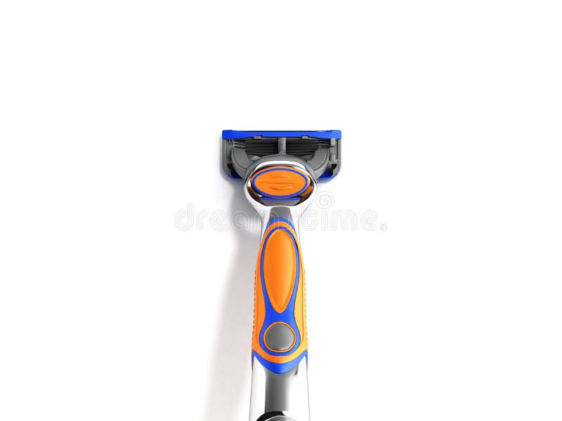 Mens Razor 3d Render on White Background Stock Illustration ...