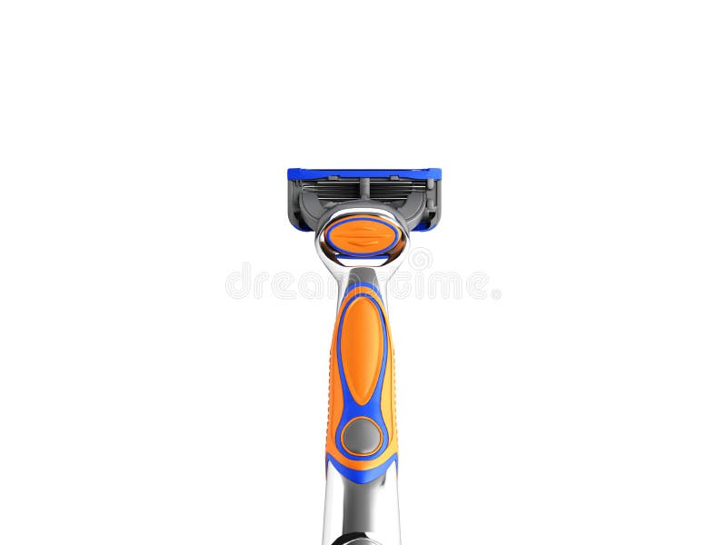 Mens Razor 3d Render on White Background No Shadow Stock Illustration ...