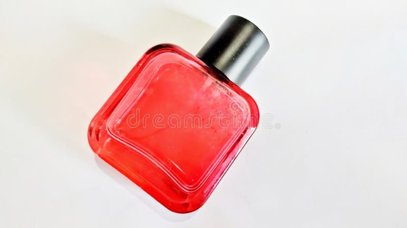 Mens Red perfume bottle stock image. Image of perfume - 238944055