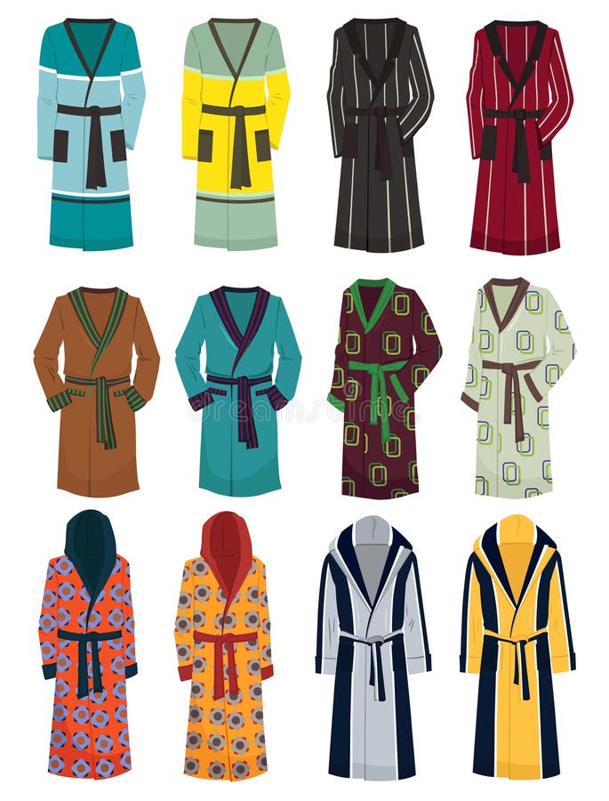 Mens robes stock vector. Illustration of color, isolated - 34602992