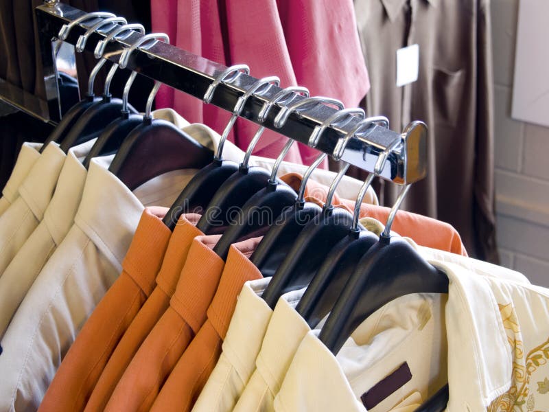 Mens Shirt Rack stock photo. Image of hangers, retail - 2652750
