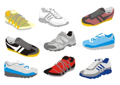 Mens training shoes stock vector. Illustration of mens - 6042624