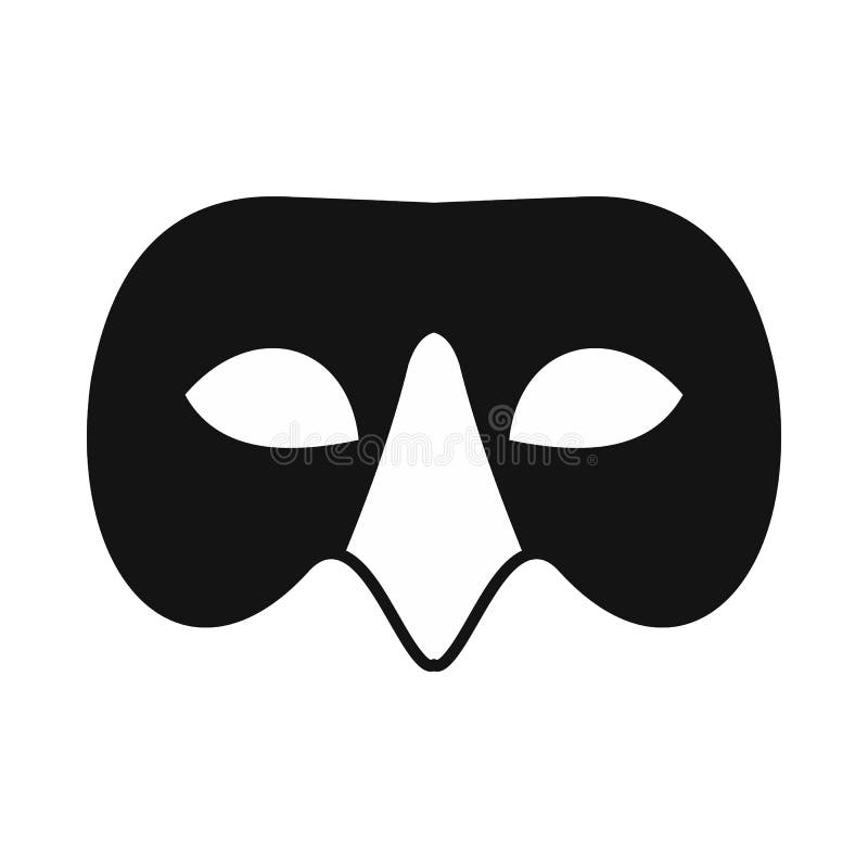 Mens Venetian Mask Icon, Simple Style Stock Vector - Illustration of ...