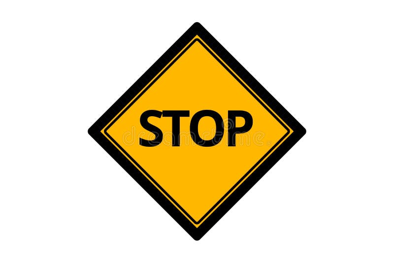 Mensaje De La Parada Del Letrero Del Tráfico Stock de ilustración ...