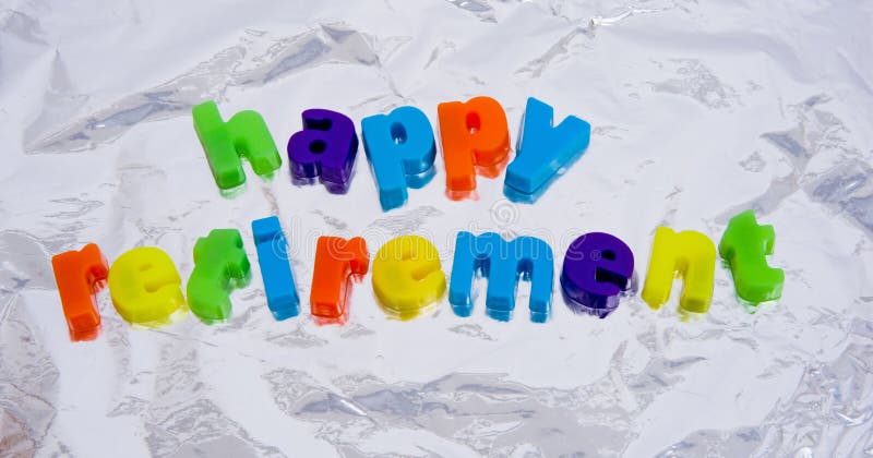 Mensaje: Retiro feliz. imagen de archivo. Imagen de amarillo - 17654491