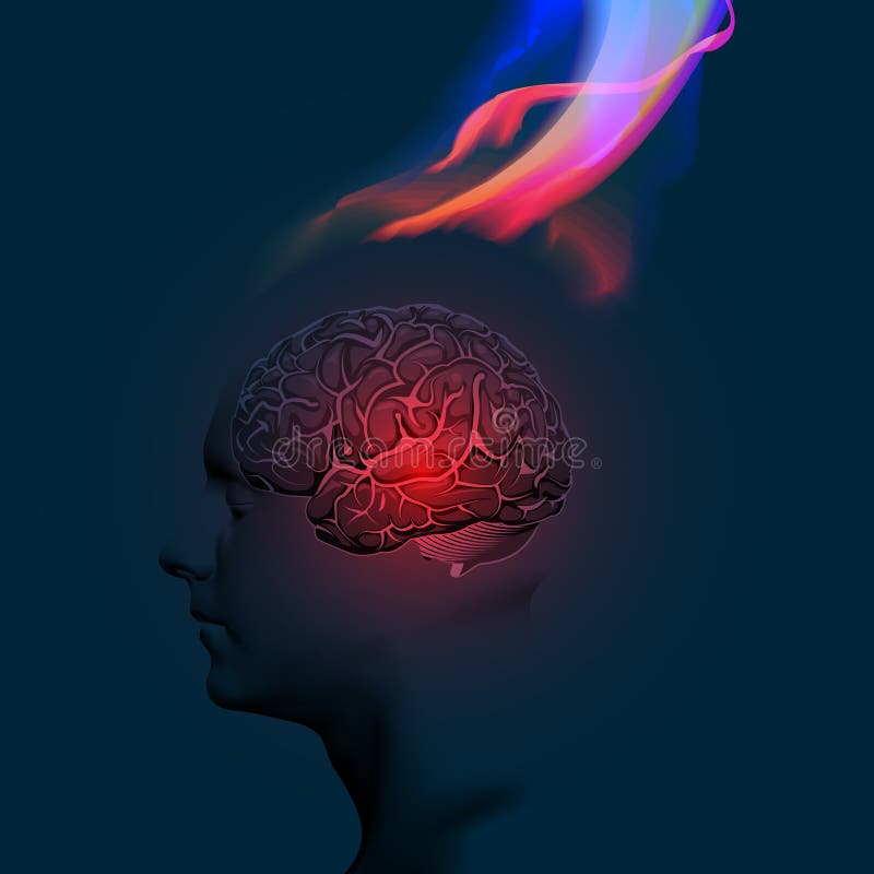 Mensch Brain Illustration Abstract Theme Vektor Abbildung ... Mensch Brain Illustration Abstract Theme Vektor Abbildung ...