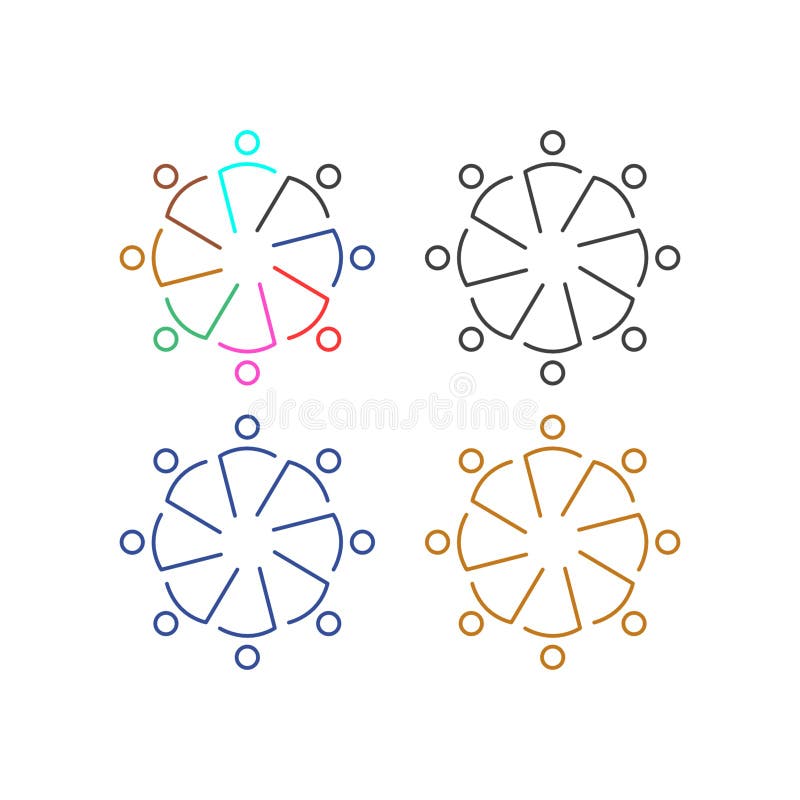 MENSCHEN VERBINDET UNION TEAMWORK SIGN SYMBOL LOGO Vektor Abbildung ...