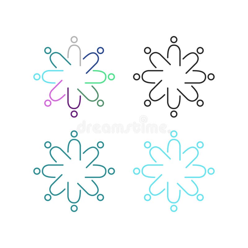 MENSCHEN VERBINDET UNION TEAMWORK SIGN SYMBOL LOGO Vektor Abbildung ...