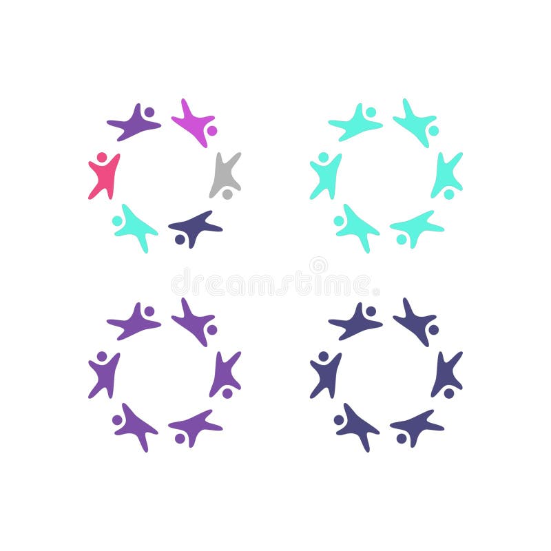 MENSCHEN VERBINDET UNION TEAMWORK SIGN SYMBOL LOGO Vektor Abbildung ...