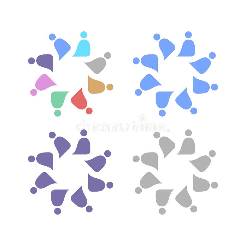 MENSCHEN VERBINDET UNION TEAMWORK SIGN SYMBOL LOGO Vektor Abbildung ...